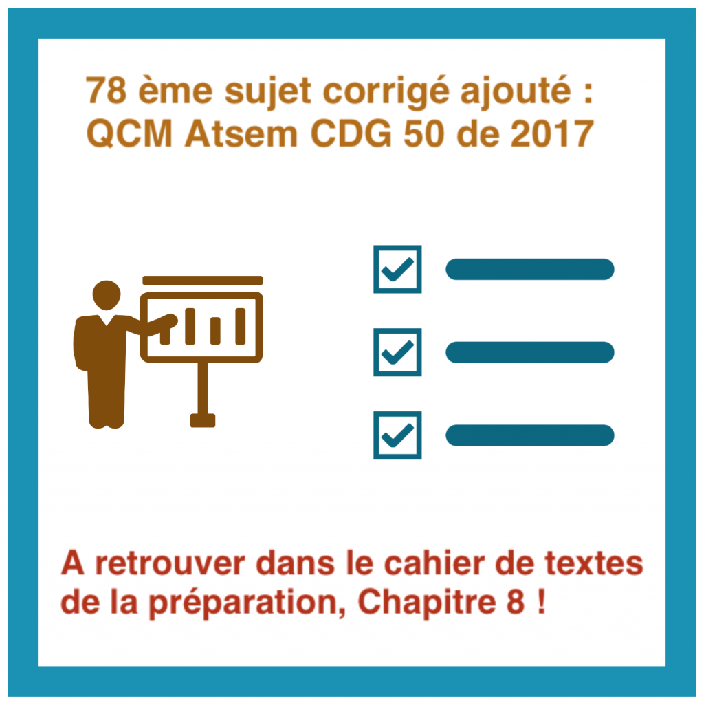 Correction QCM Atsem Annale 2017 Centre de gestion 50 (Manche ...