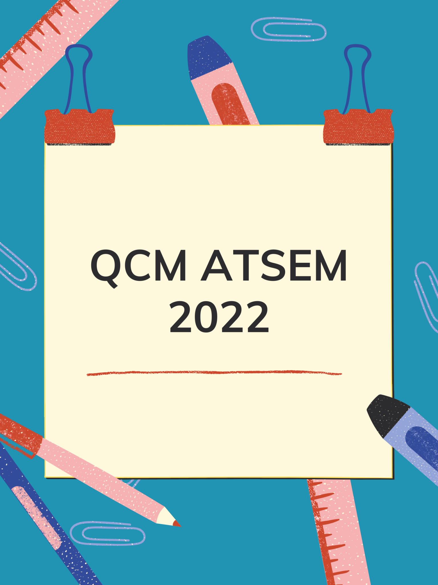 QCM Atsem 2022 – Correction et Sujet – Concours Atsem